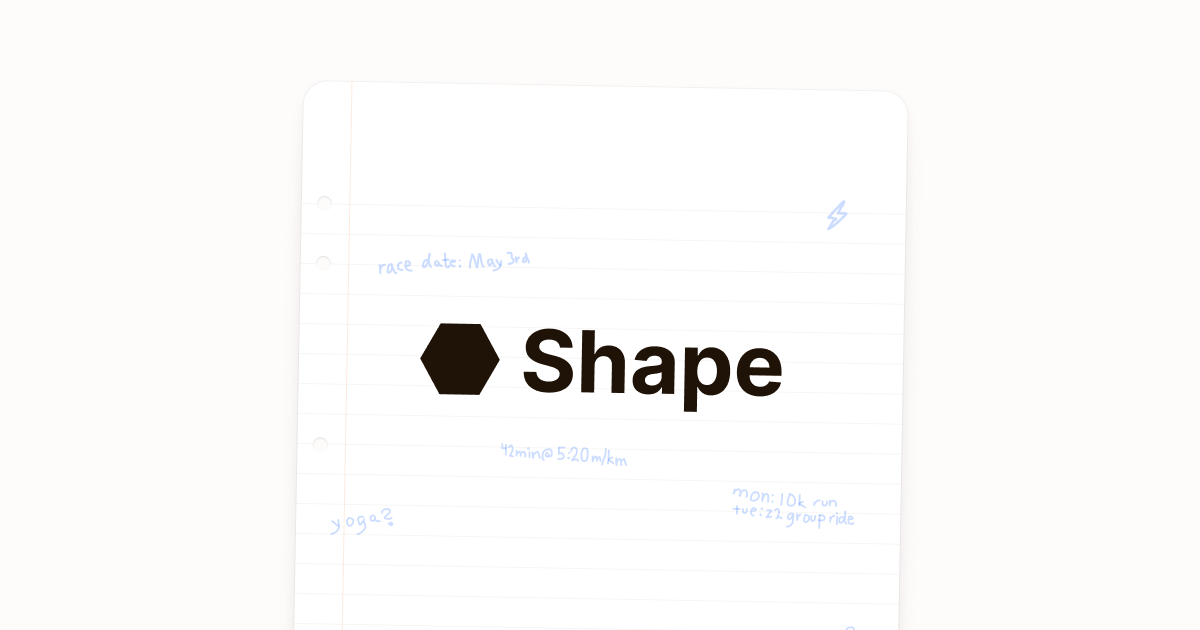 Shape - Workout calendar